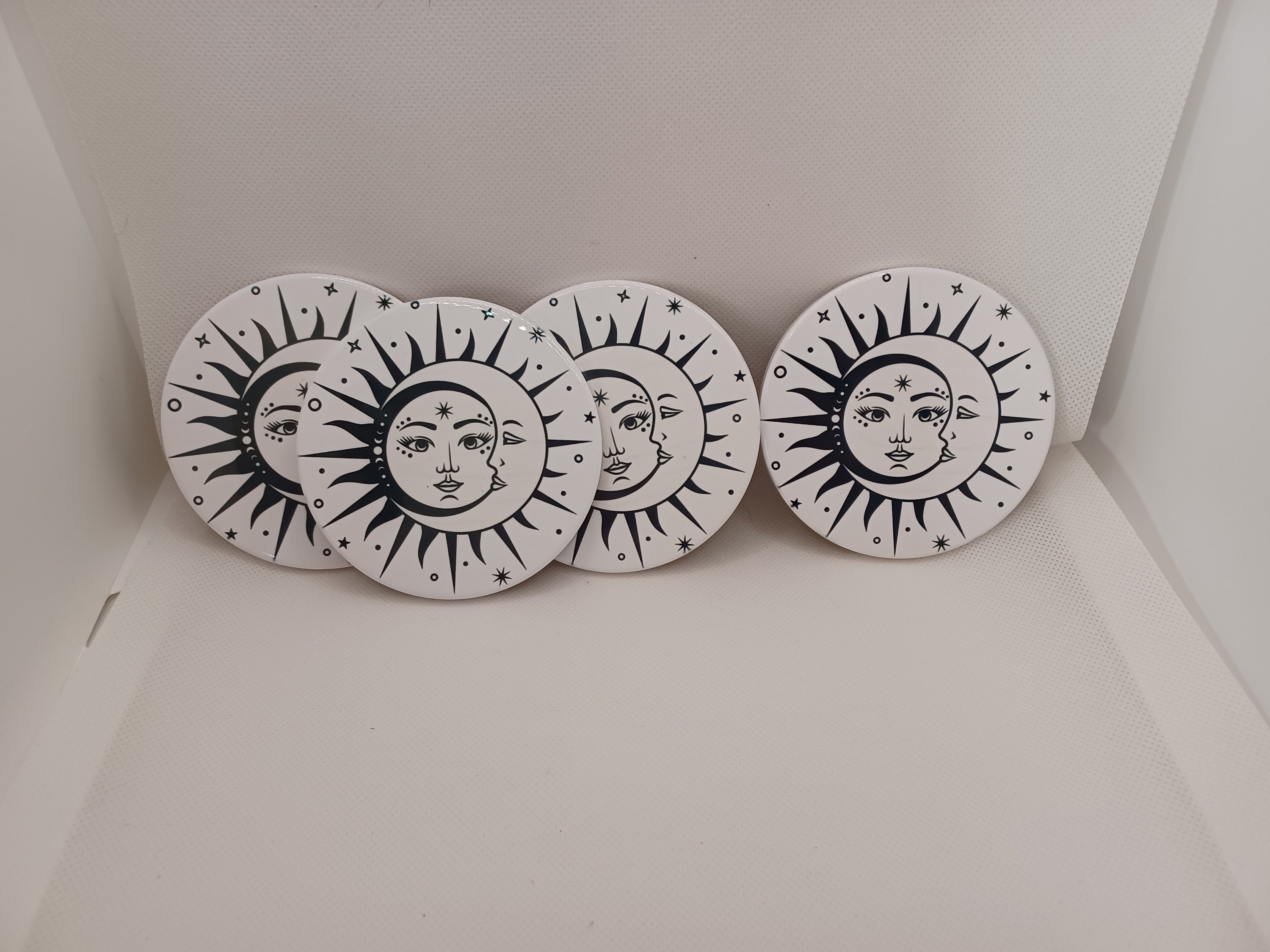 Sun & Moon Coasters - Etsy