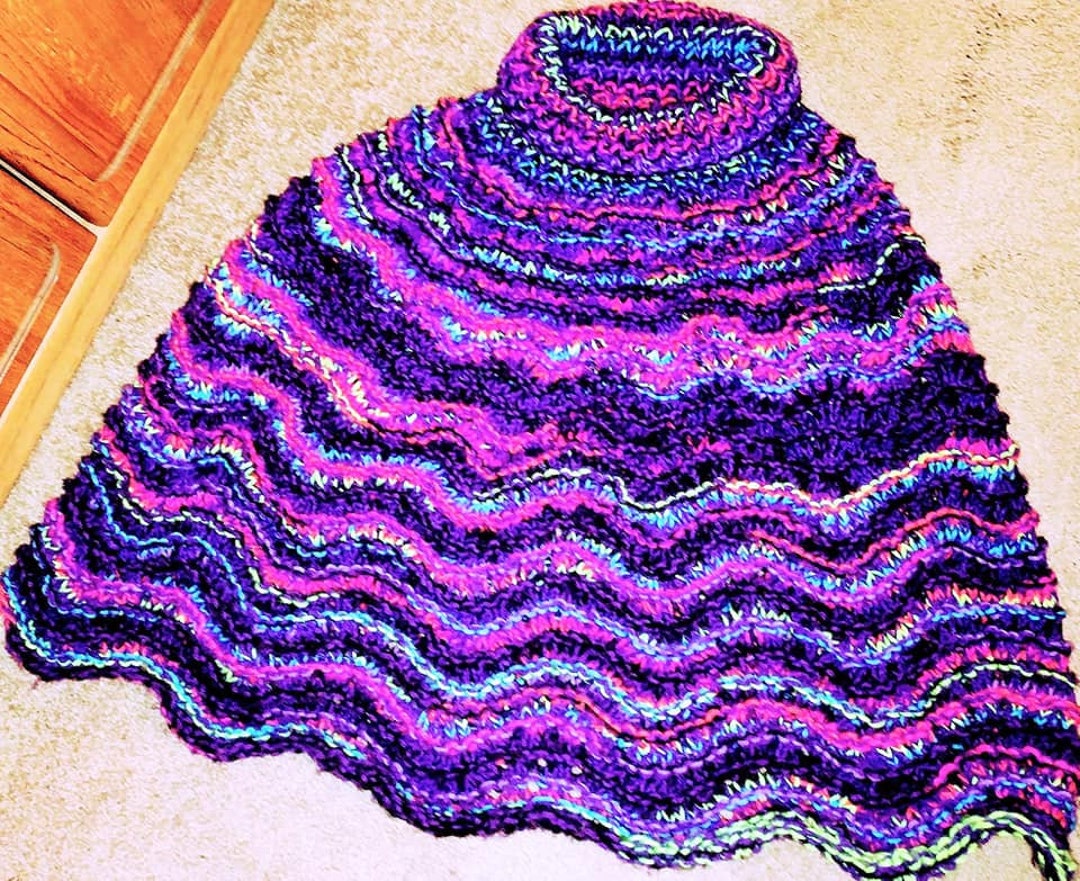 Multi Colored Poncho - Etsy