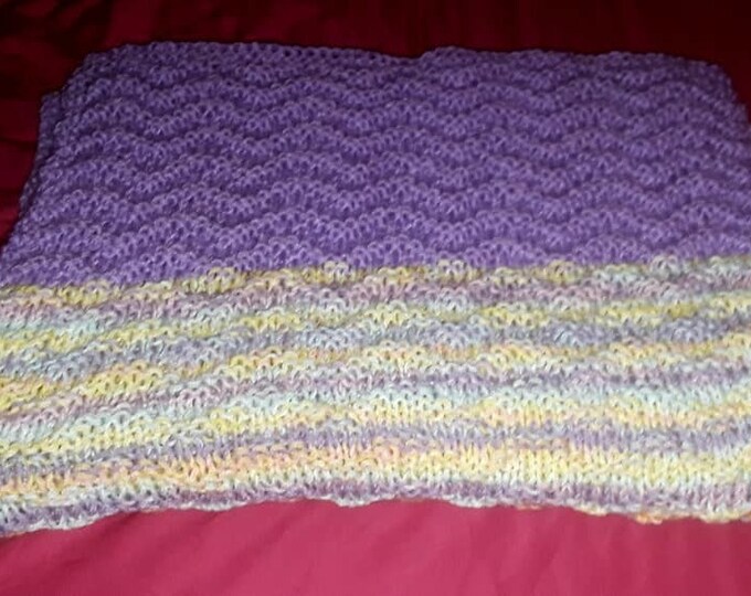 Ripple Stitch Two Color Afghan - Etsy