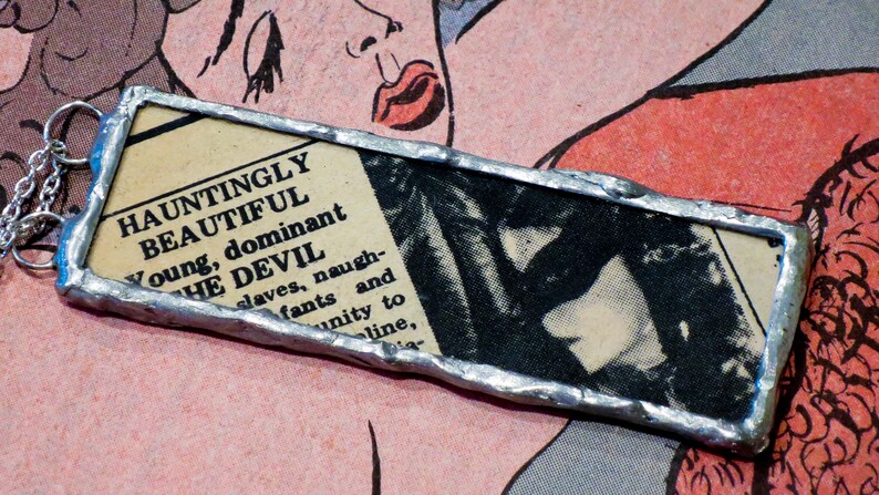 One of A Kind Upcycled Naughty Tramp Stamp Necklace - Etsy