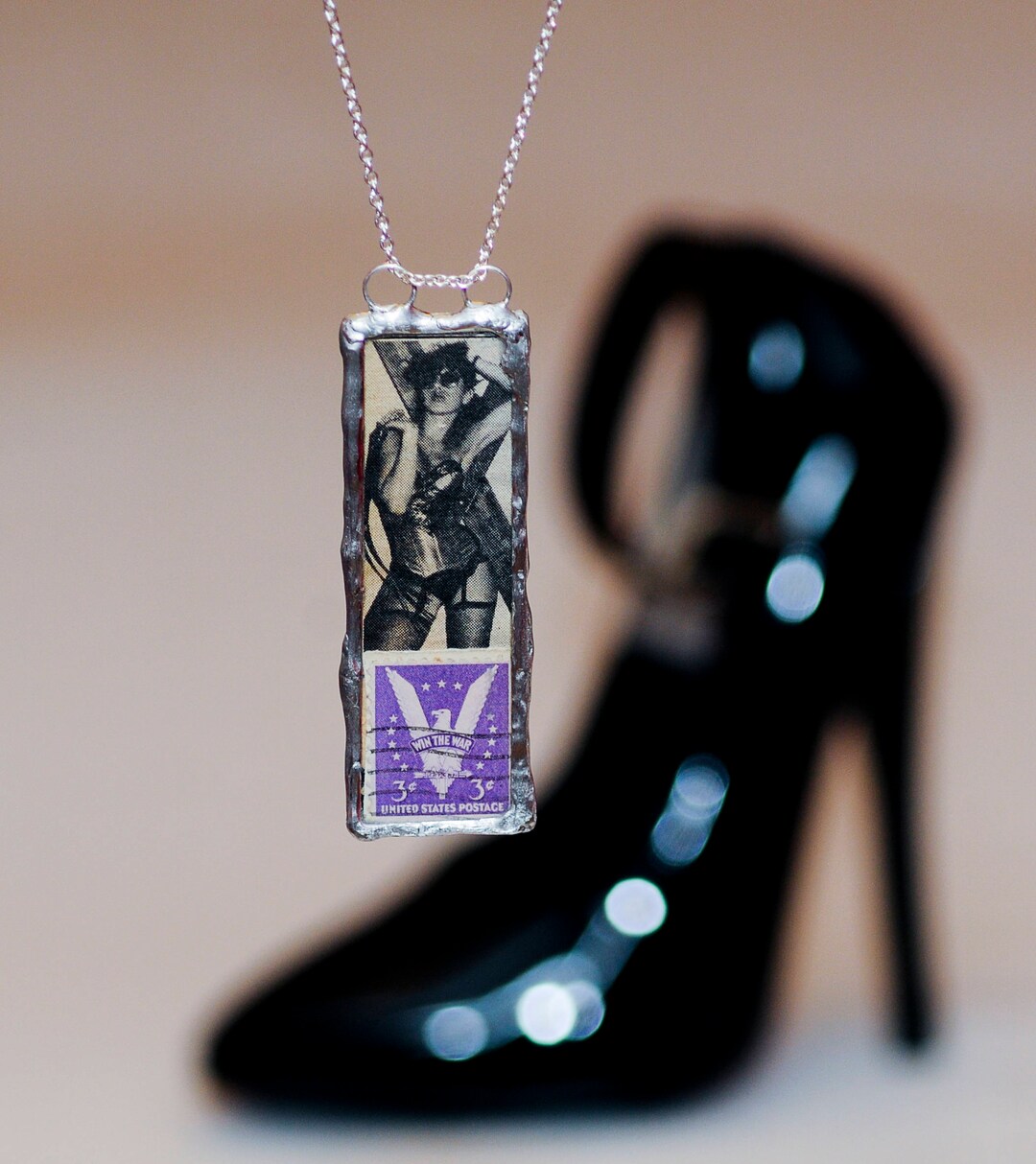 One of A Kind Upcycled Naughty Tramp Stamp Necklace - Etsy