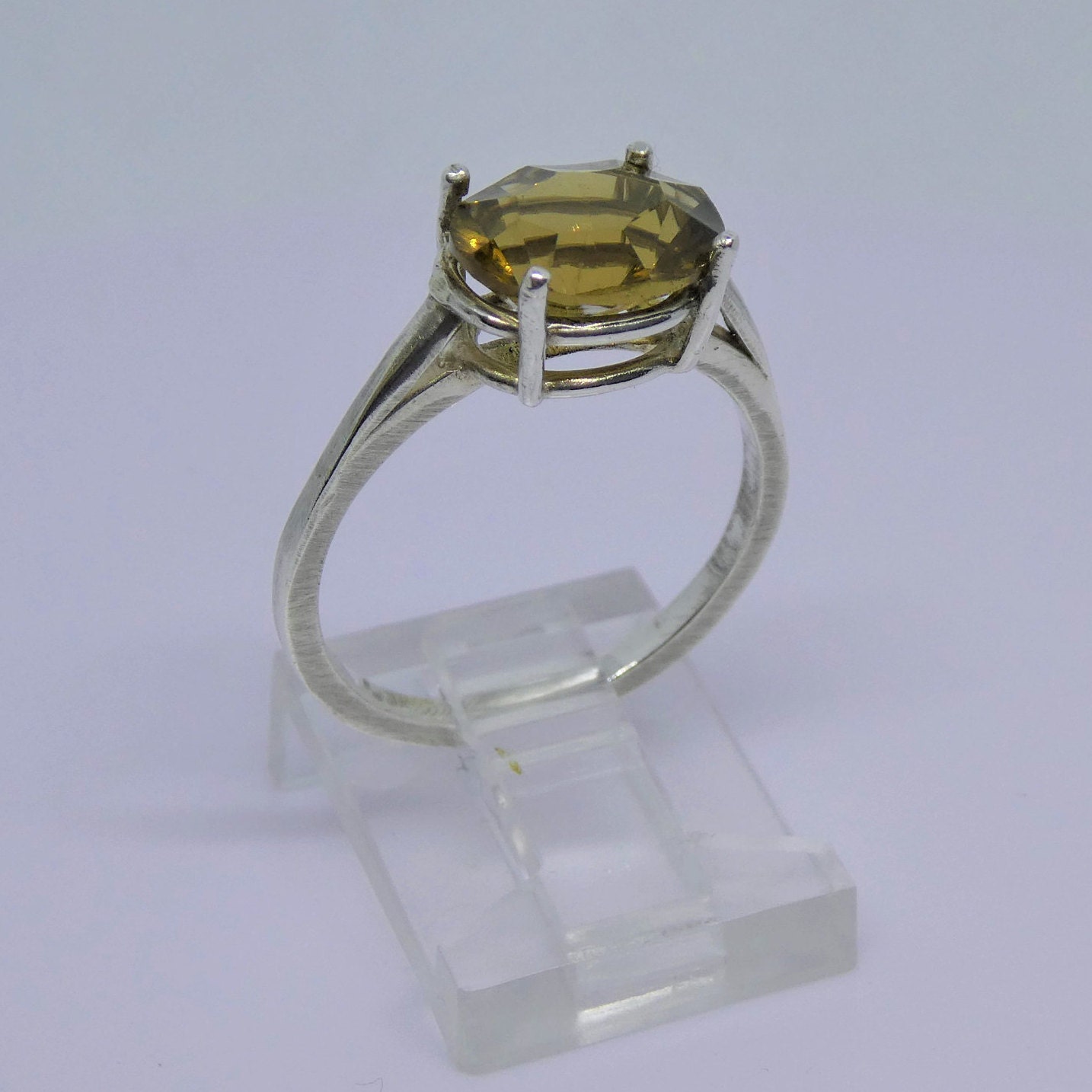 Yellow Zircon Ring Engagement Ring Sterling Silver - Etsy Denmark