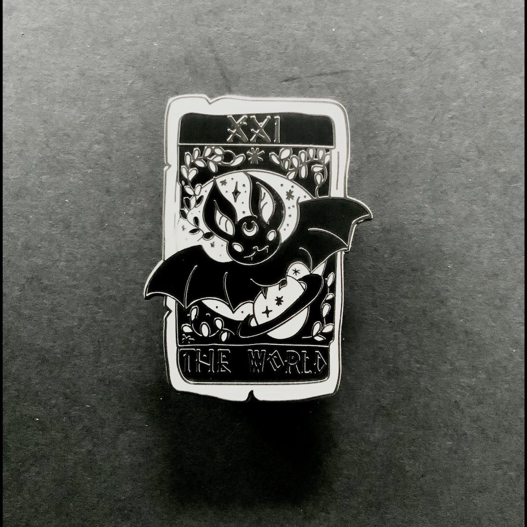 The World Bat Tarot Enamel Pin - Etsy