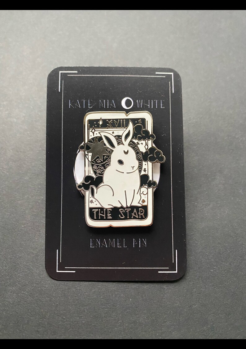 White Rabbit the Star Tarot Enamel Pin - Etsy