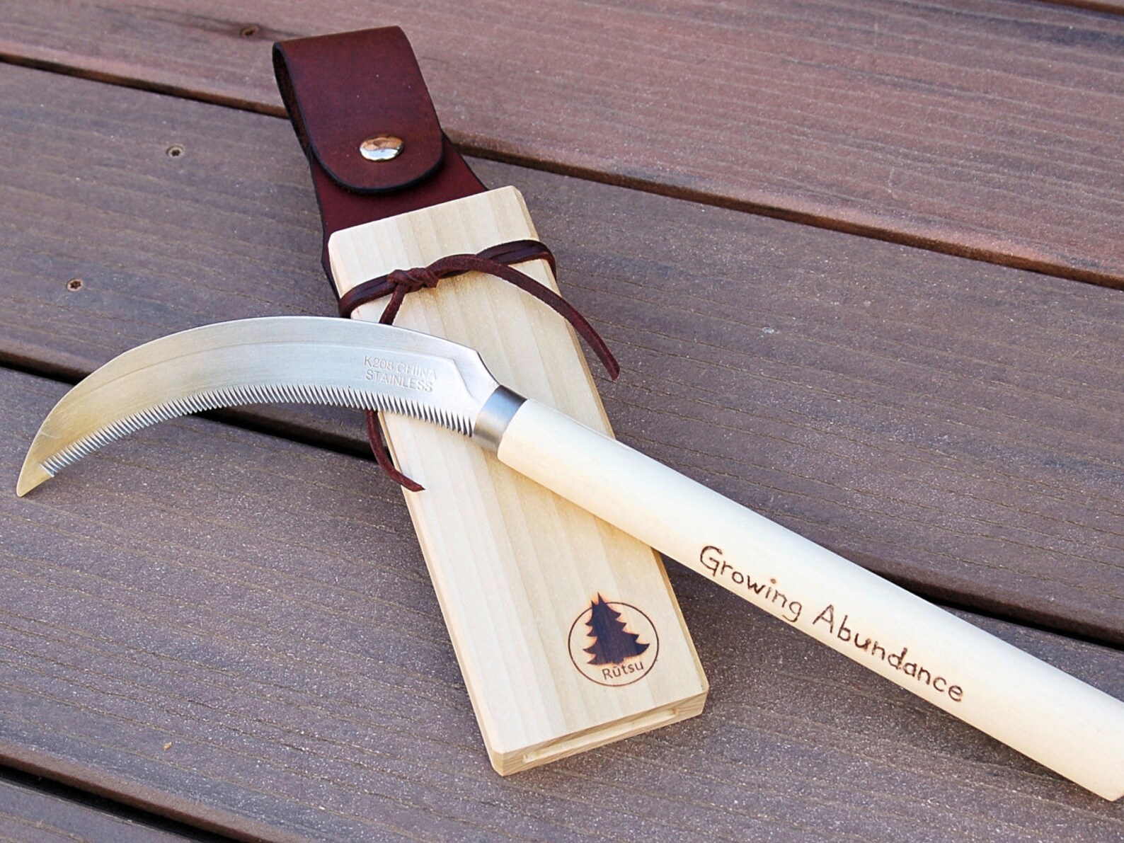 Personalized Harvest Knife/rice Knife and Sheath Set Serrated - Etsy