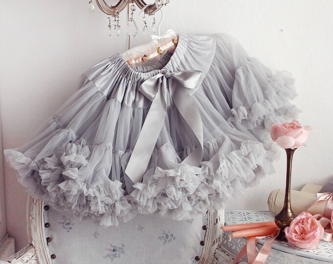 Silver Grey Girls Tutu Pettiskirt - Etsy
