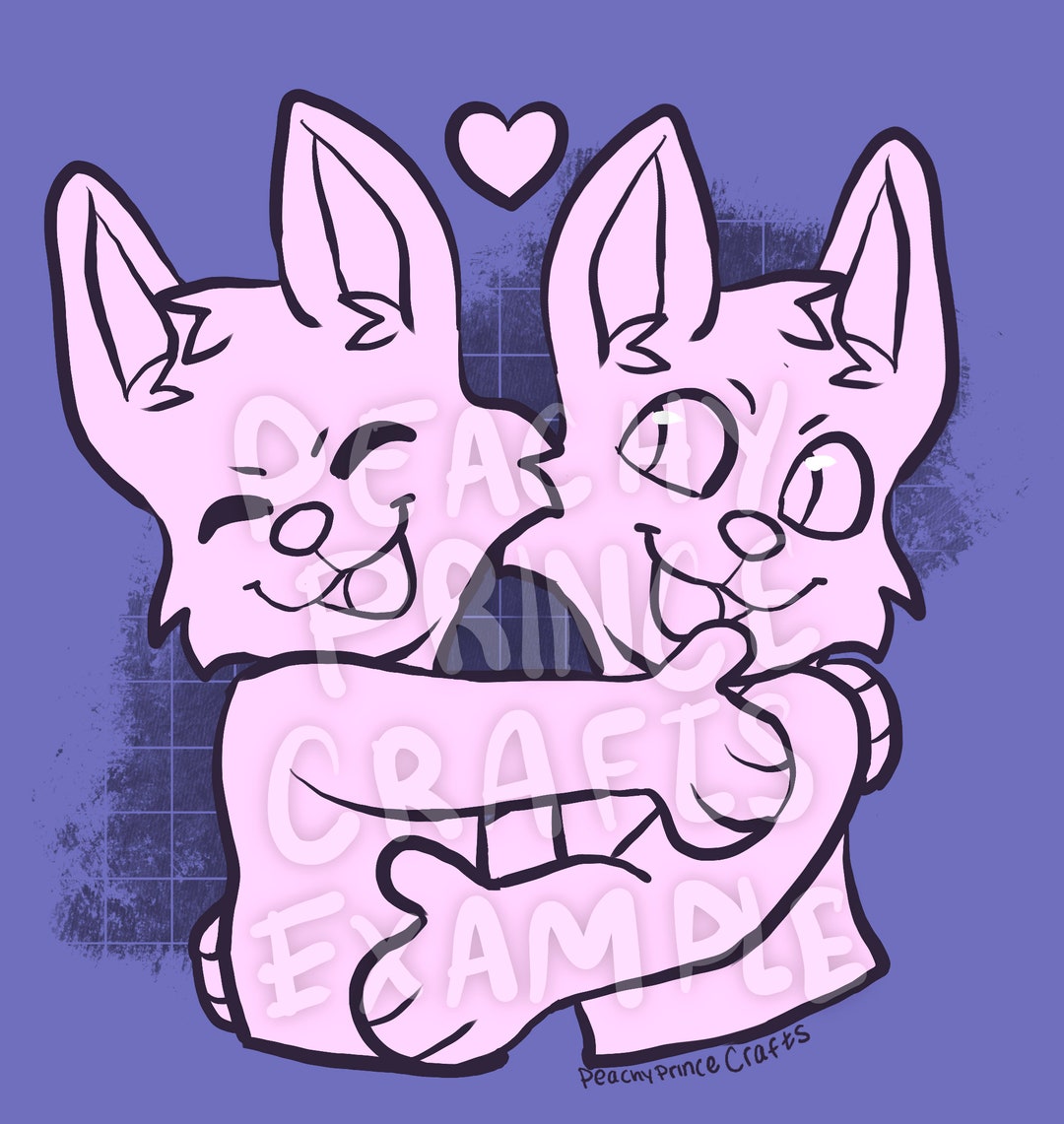 Valentines Day Lovers Furry Couple Base - Etsy