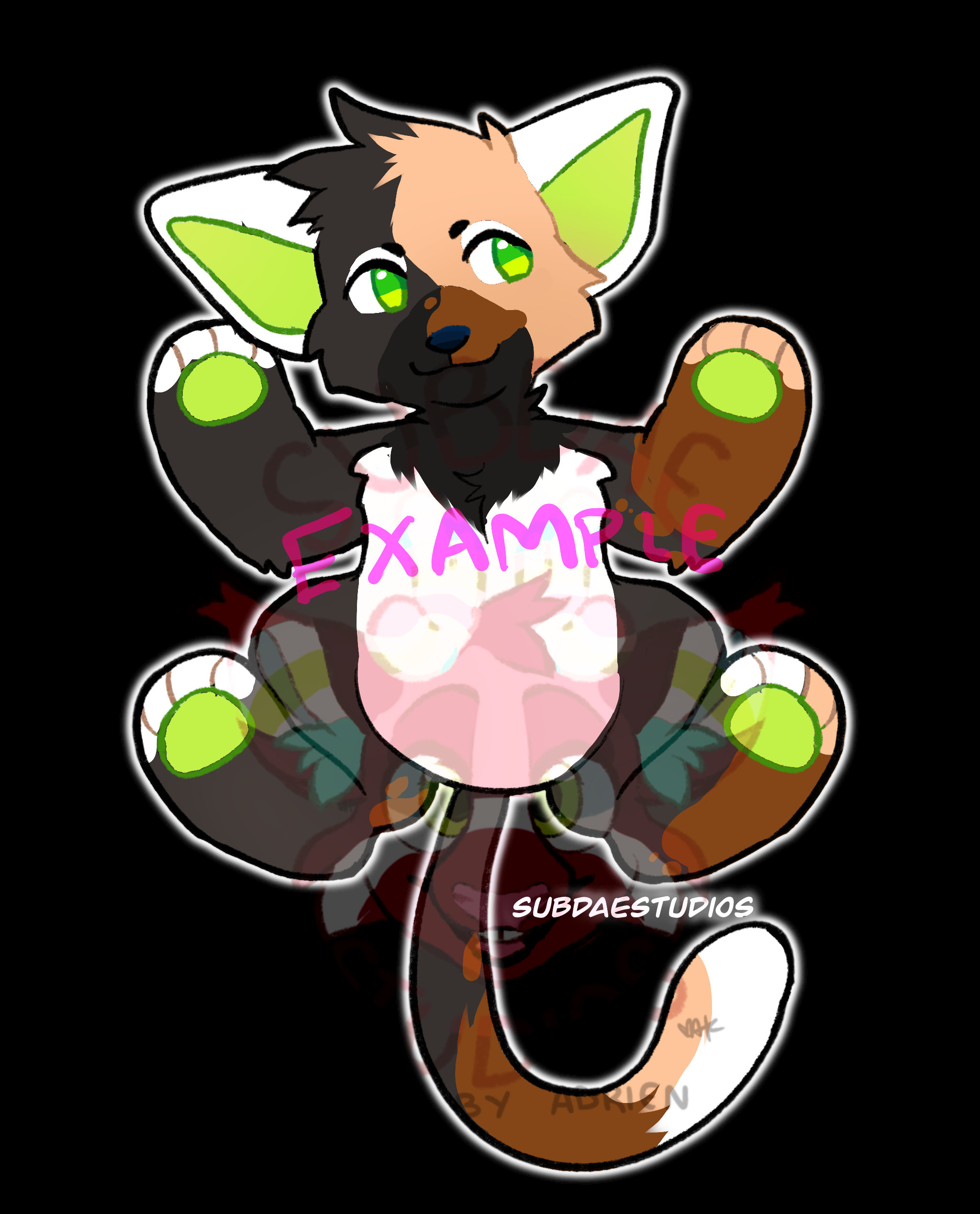 Cute Digital Cat Base Furry Fursona - Etsy