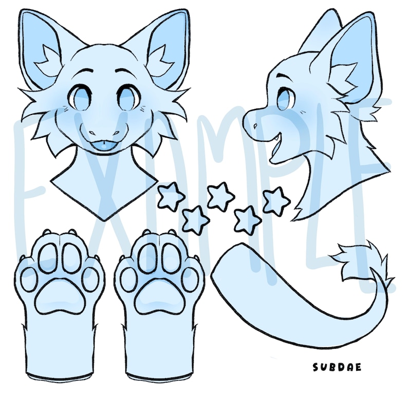 PACK Fursuit Cat Canine Dragon Partial Furry Base - Etsy