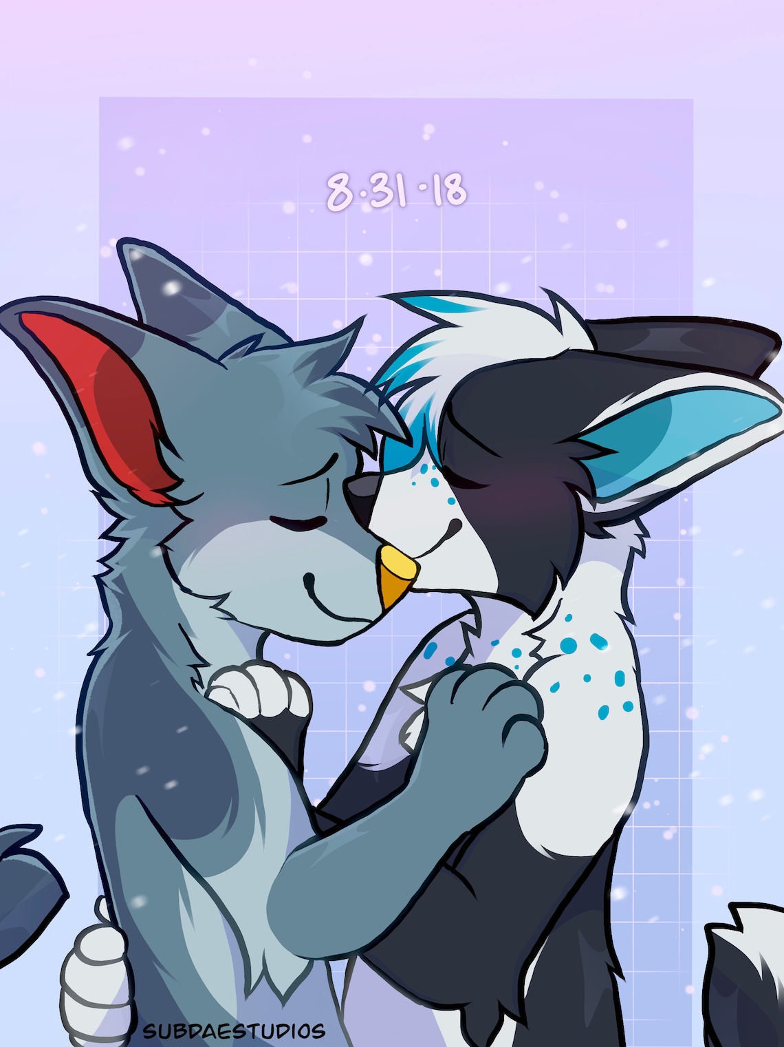 Furry Friends Couple Hug Base Etsy