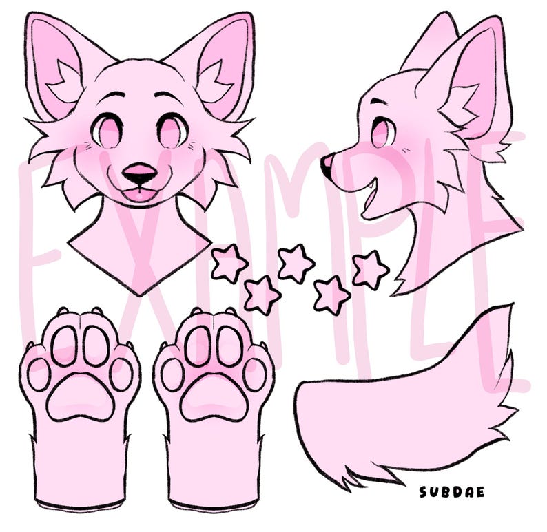 PACK Fursuit Cat Canine Dragon Partial Furry Base - Etsy