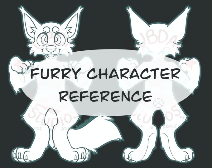 Character OC Digital Art Cat Dog Hyena Base - Etsy