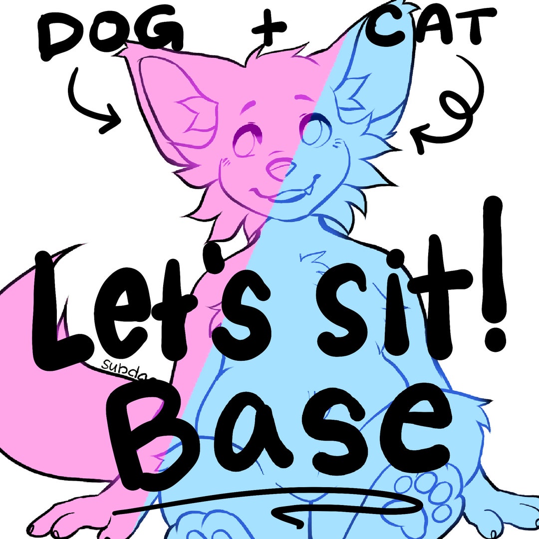 Let’s Sit Furry Base Dog and Cat - Etsy