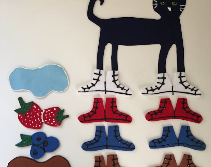Pete the Cat I Love My White Shoes Flannel/felt Board Set - Etsy