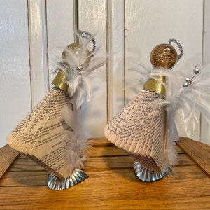 Book Angel, Folded Book Angel, Christmas Angel, Handmade Angel - Etsy
