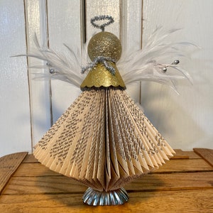 Book Angel, Folded Book Angel, Christmas Angel, Handmade Angel - Etsy