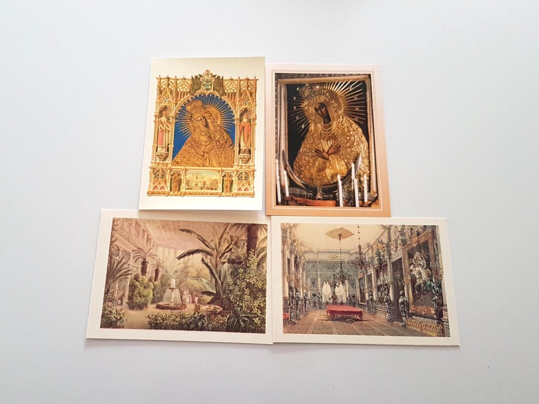 Set of Four Vintage Postcards, Vintage Art Postcards, Collectible ...