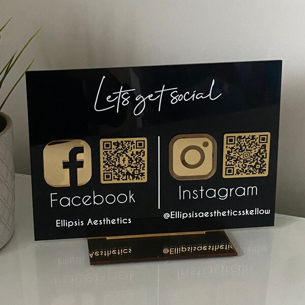 Acrylic Qr Code Sign - Etsy UK