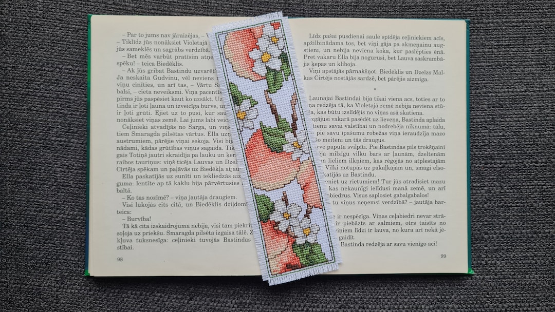 Handmade Bookmark. Cross Stitched on Aida 14. DMC. This is Ready to Use ...