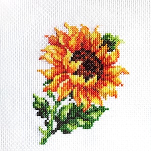 Sunflower Cross Stitch Pattern PDF – Simple Floral Design – Easy ...