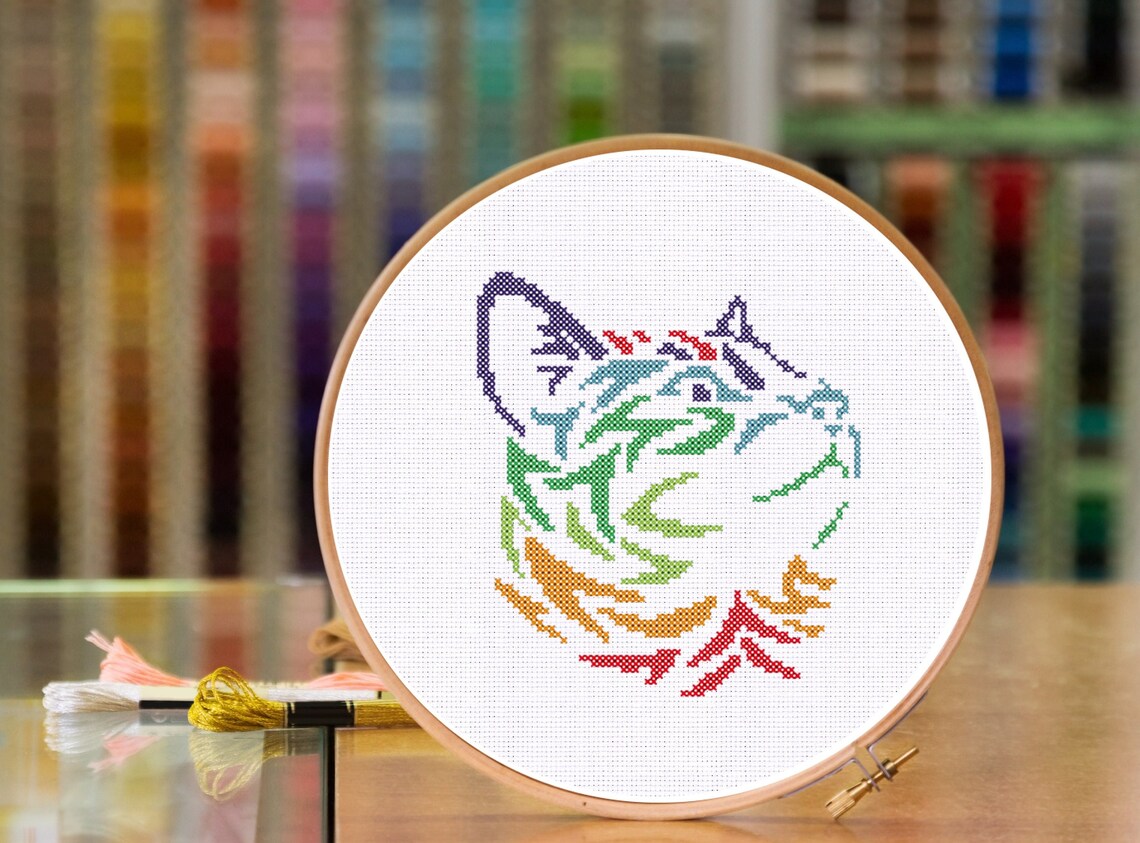 Cat Cross Stitch Pattern. Instant Download. Easy Cross Stitch Chart. - Etsy