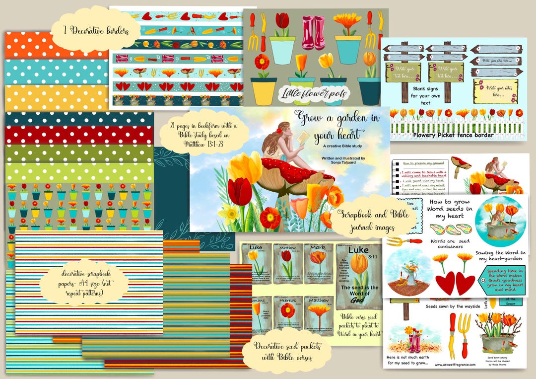 Matthew 13:1-23 Parable of the Sower Bible Study Notes and Scrapbook ...
