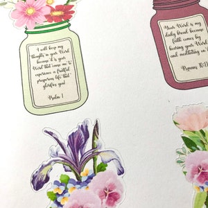 Flower Pots With Bible Verses for Mothers and Woman Printable/little ...