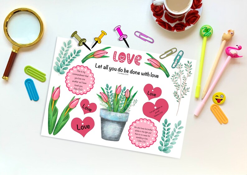 1 Corinthians 16:14 / Bible Journaling Sheet / Love Bible Verses ...