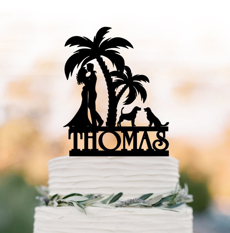 Personalized Wedding Cake Topper Beach Themed Cake Topper - Etsy