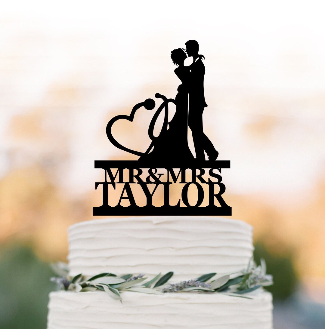 Medical Doctor Wedding Cake Topper, MR AND MRS Physician Wedding Cake ...