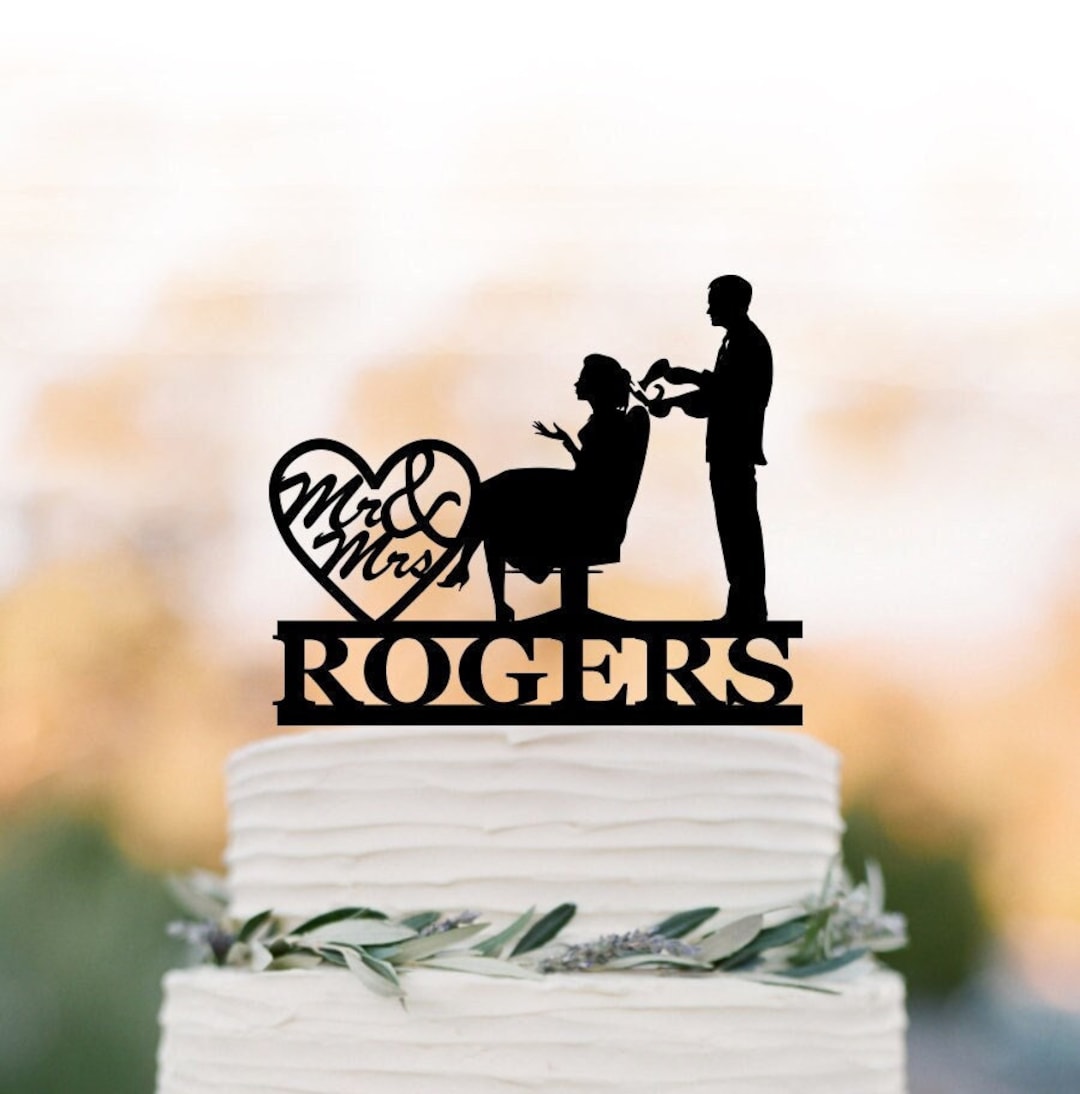 Personalized Hairdressing Wedding Cake Topper, Barber Cake Topper ...