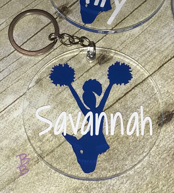 Personalized Cheerleader Keychain Cheerleading Keychains | Etsy