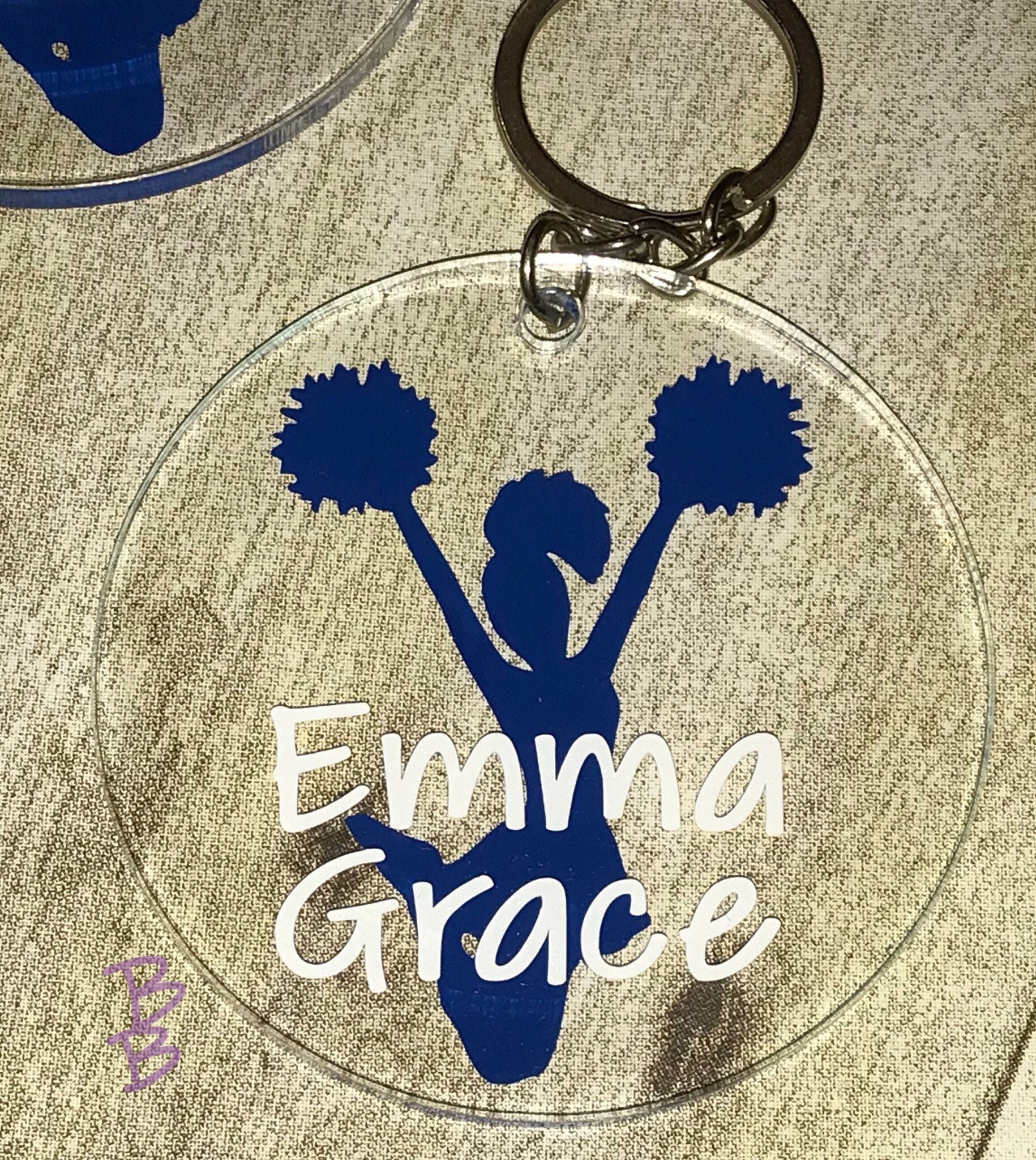 Personalized Cheerleader Keychain Cheerleading Keychains | Etsy