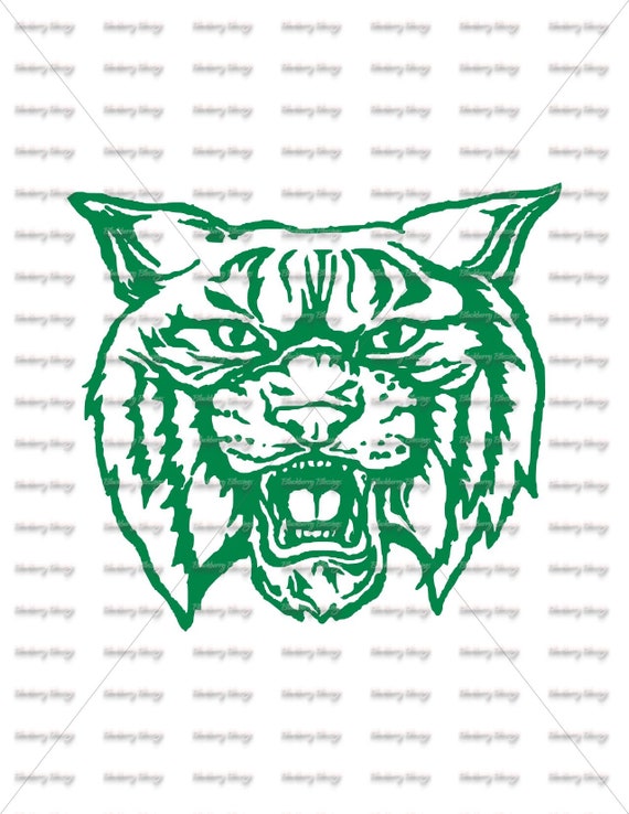 Kelly Green Wildcat Mascot Head PNG & SVG Wildcats File - Etsy