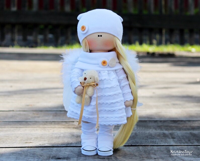 Angel Doll Tilda Doll Handmade Gifts for girls Fabric Decor | Etsy