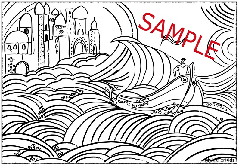 Sinbad Coloring Page for Kids - Etsy