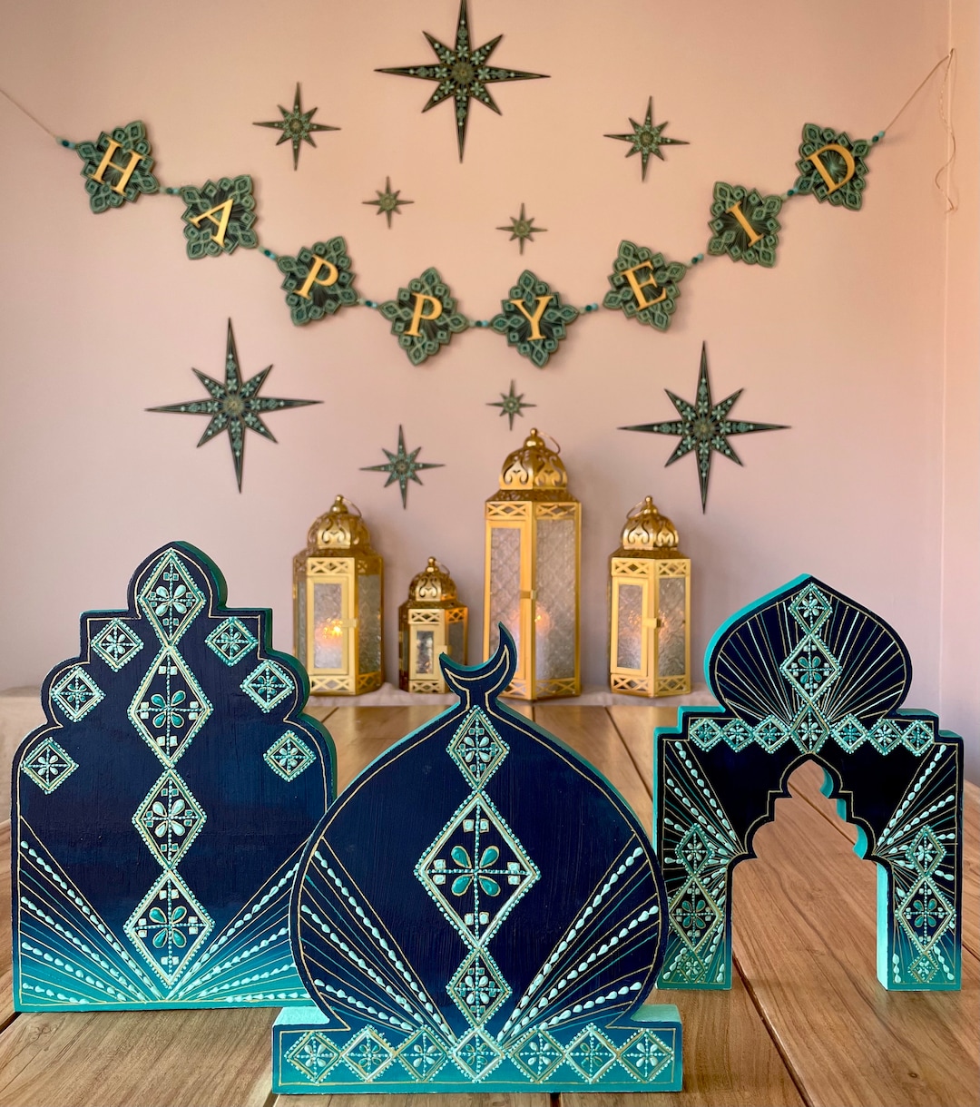 Dusk Imperial Arch, Masjid & Dome, Banner, Stars Decorations Bundle ...