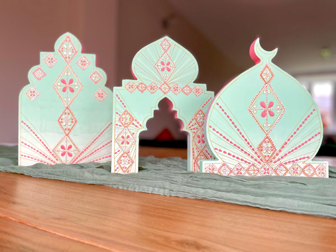 Dawn Imperial Arch, Masjid & Dome Decorations | Eid Decor Ivory Mint ...