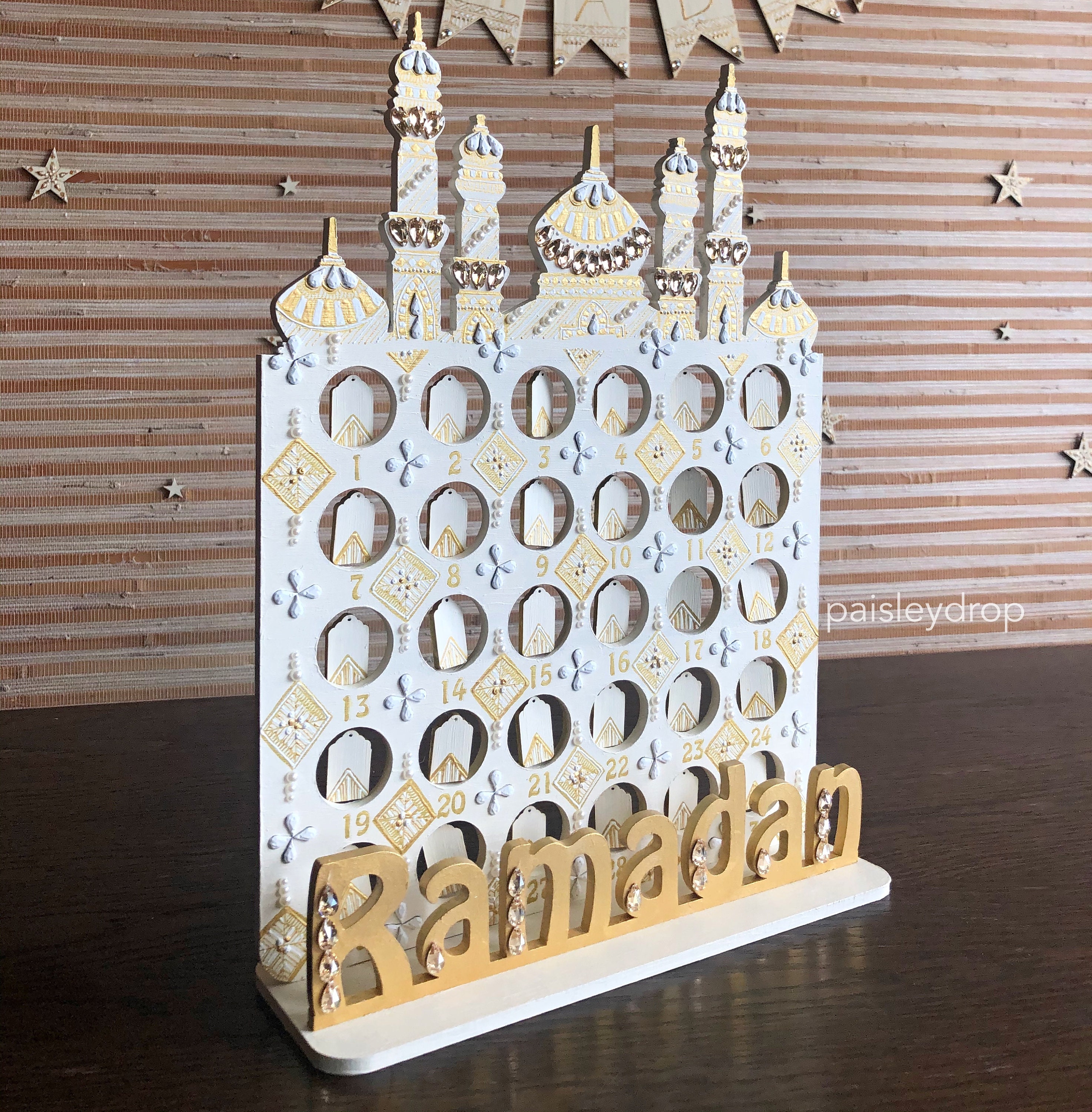 Aurora Ramadan Countdown Calendar Hand-painted Gold White - Etsy
