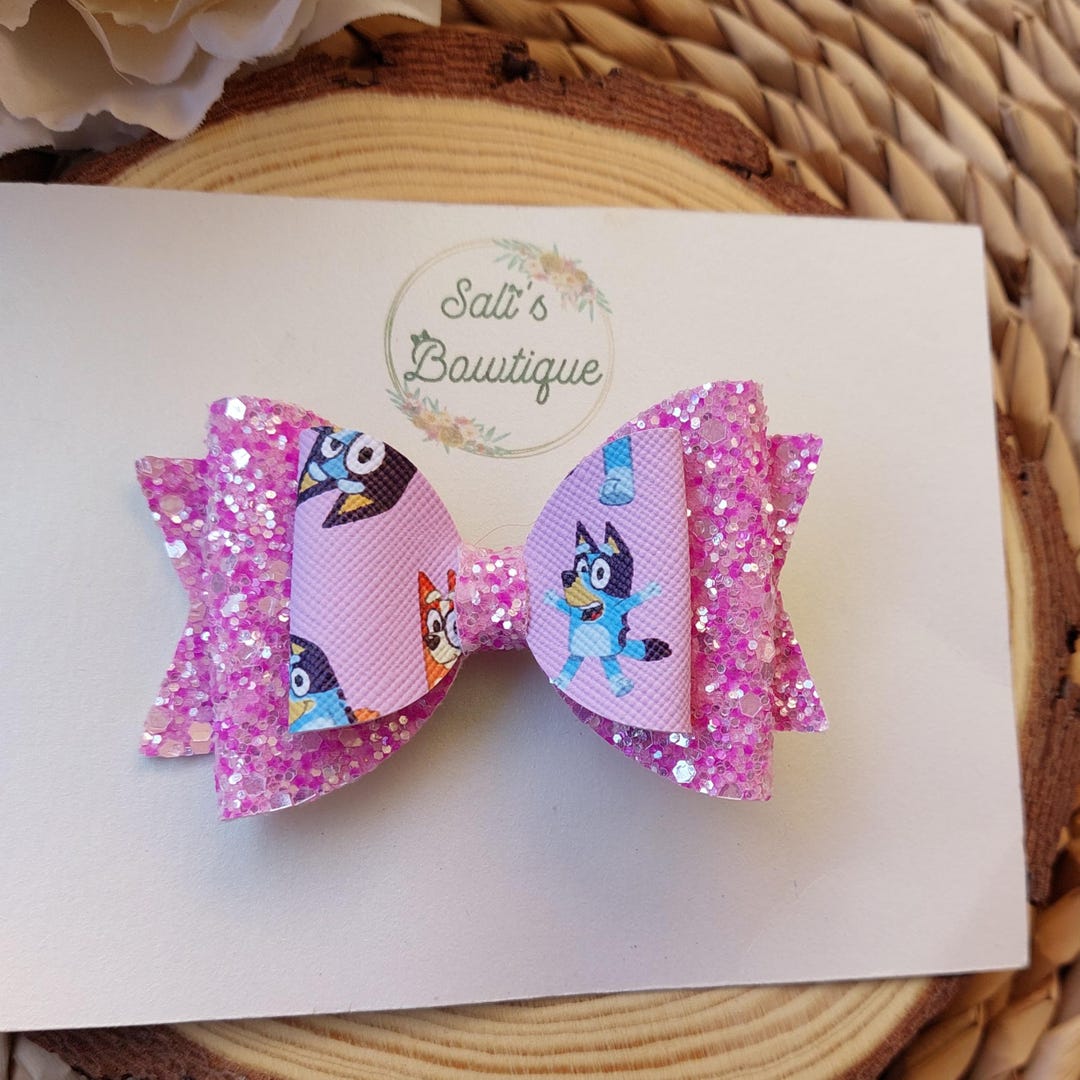 Bluey Hair Clip Hair Bow. Girls Hair Accessories Bluey. Bluey Hair Clip ...