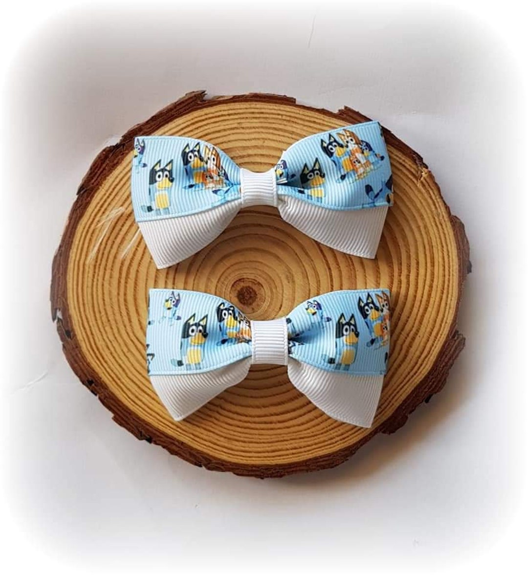 SALE X2 Bluey, Bingo Hair Clips. Bluey Hair Clips Hair Bows for Girls ...