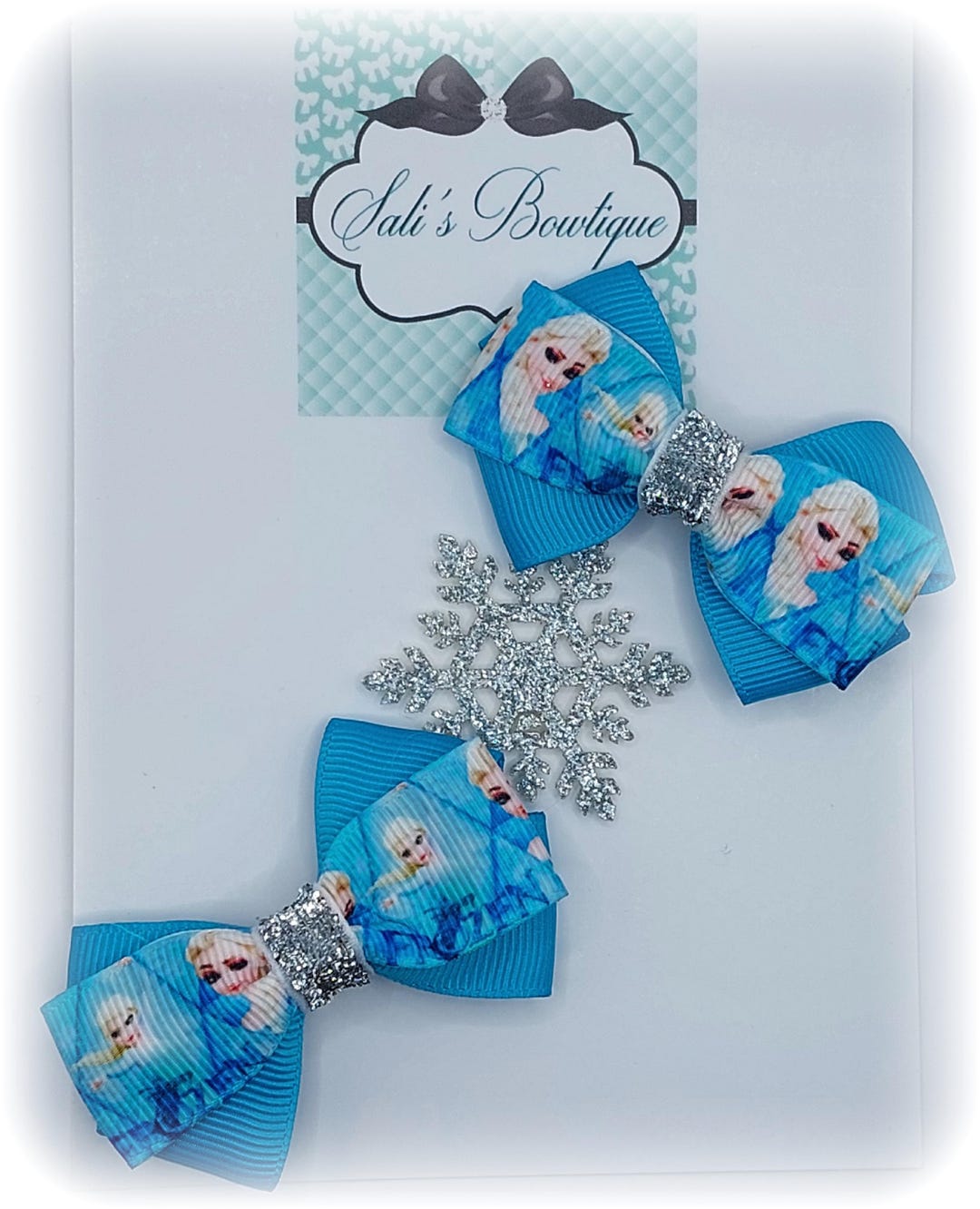 2x Frozen Elsa Hair Bows Frozen Elsa Hair Clips. - Etsy Australia