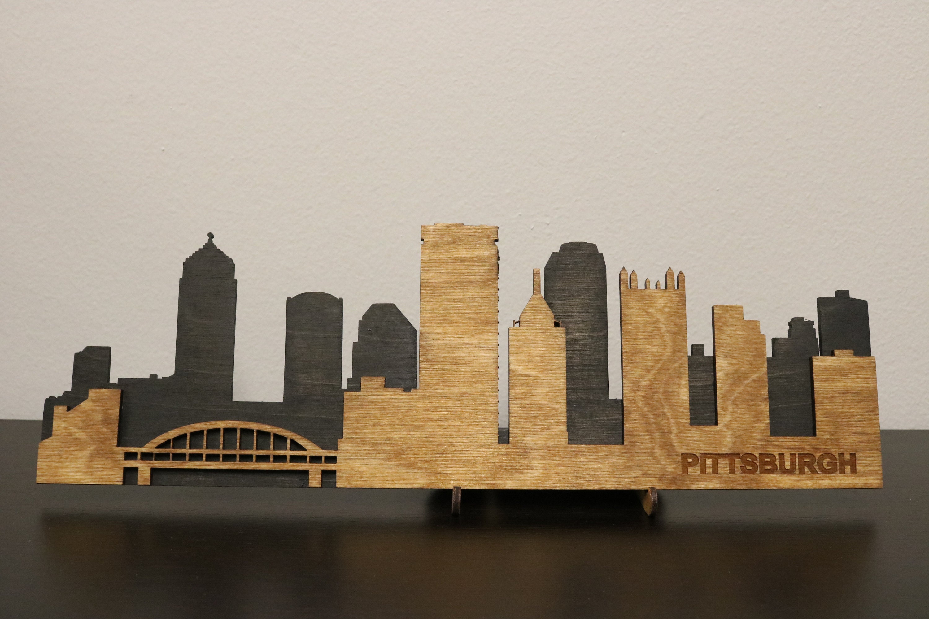 Small Pittsburgh Skyline Wooden Sign Rustic Pittsburgh Sign - Etsy