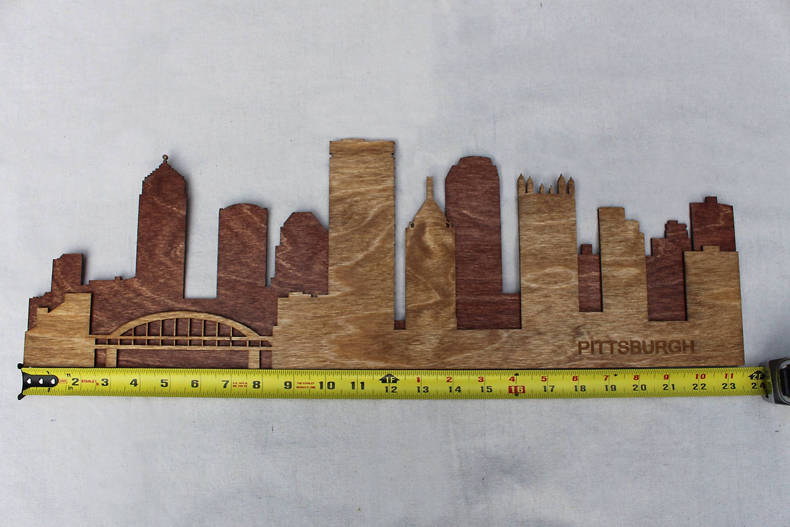 Pittsburgh Skyline Wooden Sign Rustic Pittsburgh Wall Decor | Etsy