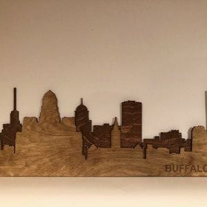 Buffolo Skyline Sign, Buffalo City Sign, Buffalo Art, Buffalo Wall ...