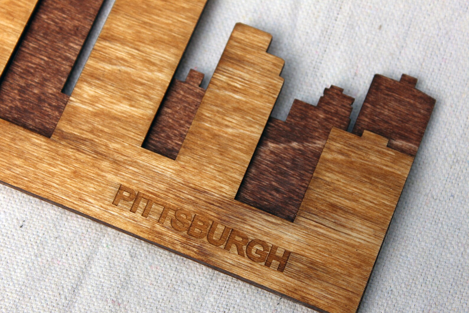 Pittsburgh Skyline Wooden Sign Rustic Pittsburgh Wall Decor | Etsy