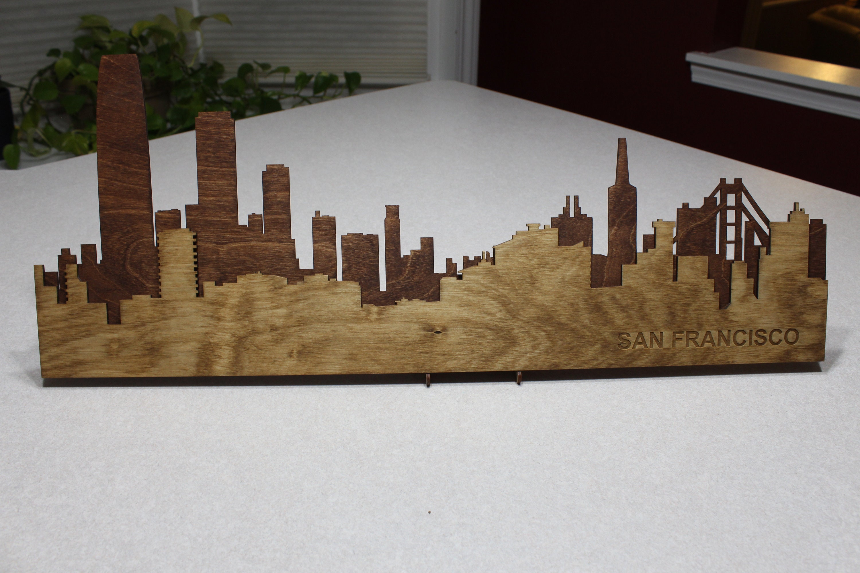 San Francisco Skyline Wooden Sign Rustic San Francisco Sign - Etsy