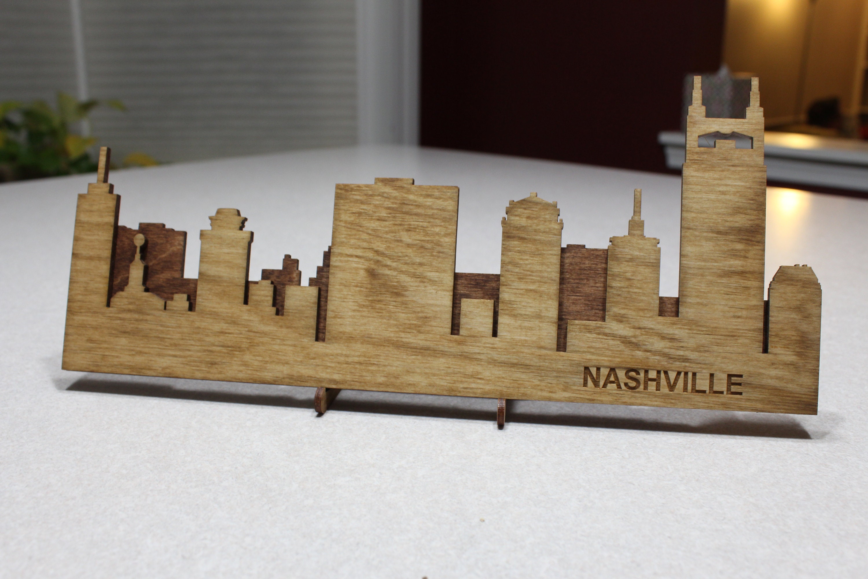 Small Nashville Skyline Wooden Sign Rustic Nashville Sign - Etsy