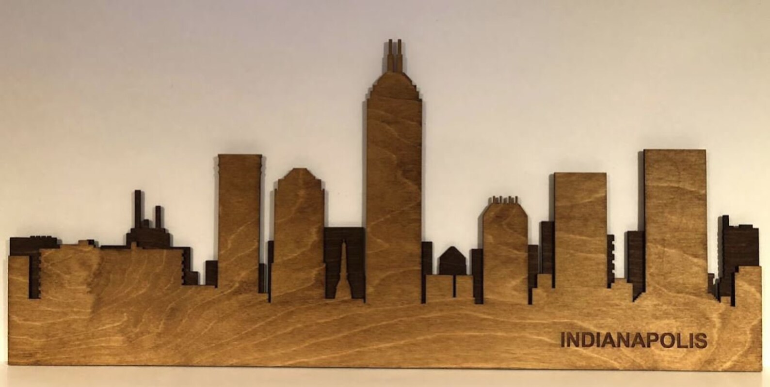 Indianapolis Skyline Wooden Sign - Rustic Indianapolis Wall Decor ...