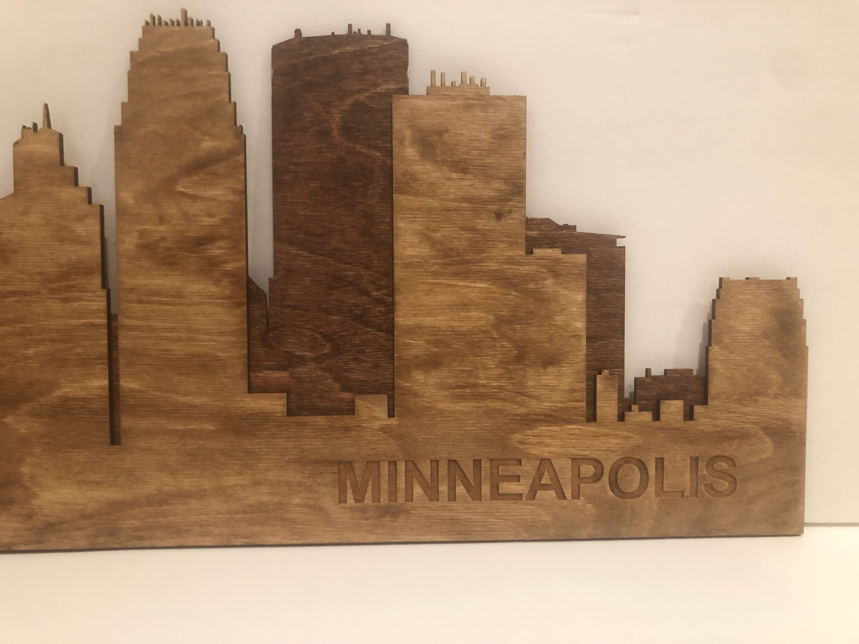 Minneapolis Skyline Wooden Sign Rustic Minneapolis Sign Art | Etsy